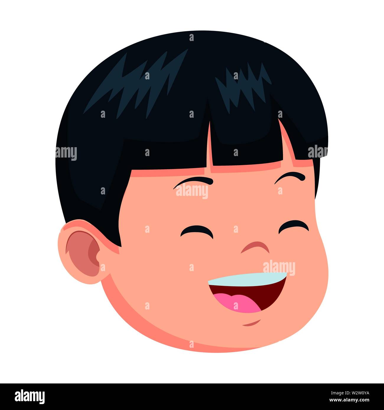 Cute little boy smiling face Stock Vector Image & Art - Alamy