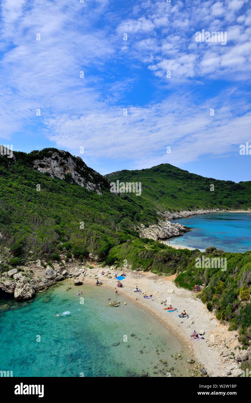 Porto timoni beach, Cape Arillas, Porto Timoni, Afionas, Corfu, Greece ...