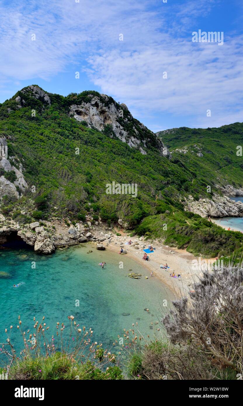 Porto timoni beach, Cape Arillas, Porto Timoni, Afionas, Corfu, Greece ...