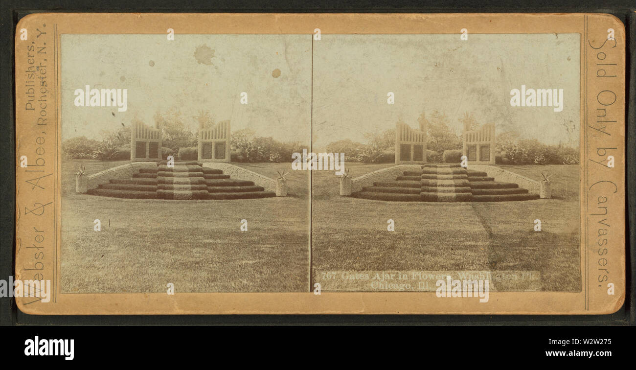 Gates Ajar in flowers, Washington Park, Chicago, Ill, from Robert N ...