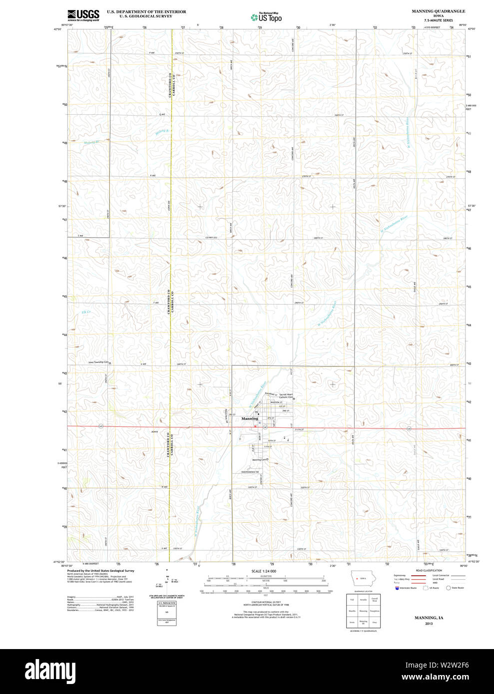 Manning iowa map hi-res stock photography and images - Alamy