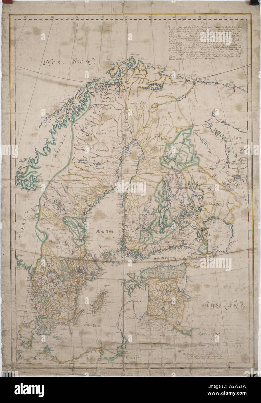 General Map of the Swedish Kingdom - WDL Stock Photo - Alamy