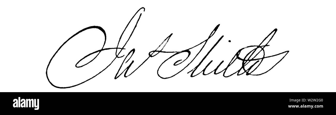 General James Shields signature Stock Photo - Alamy