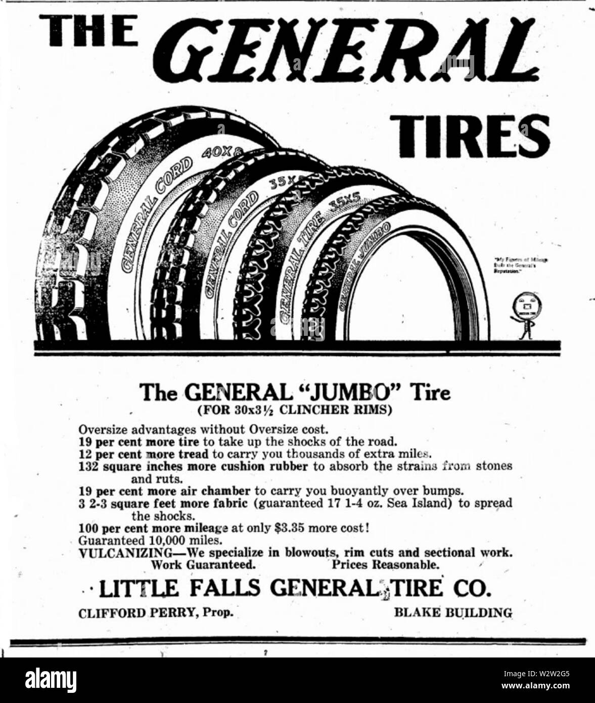 General Tire ad 1919 Stock Photo - Alamy