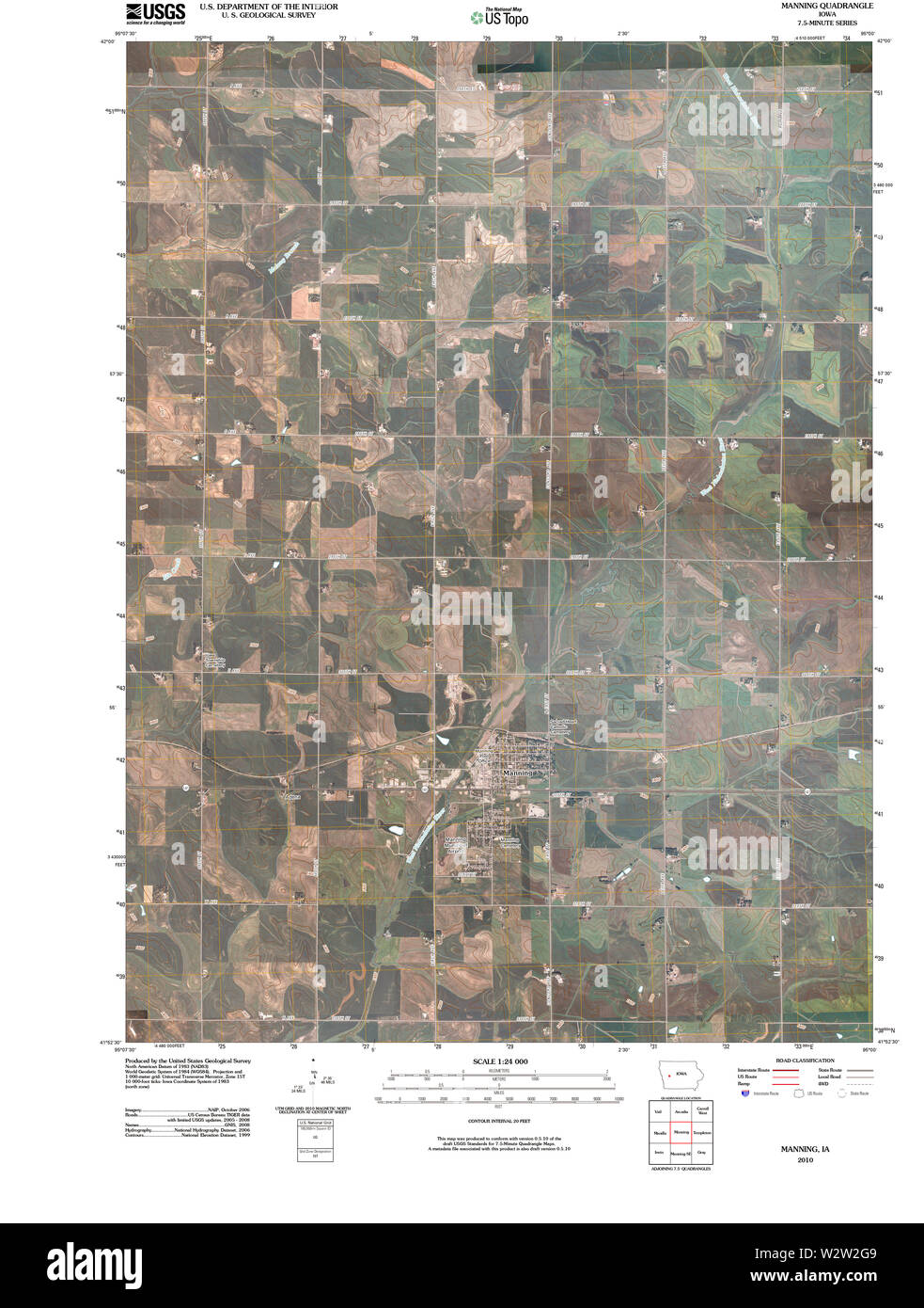 Manning iowa map hi-res stock photography and images - Alamy