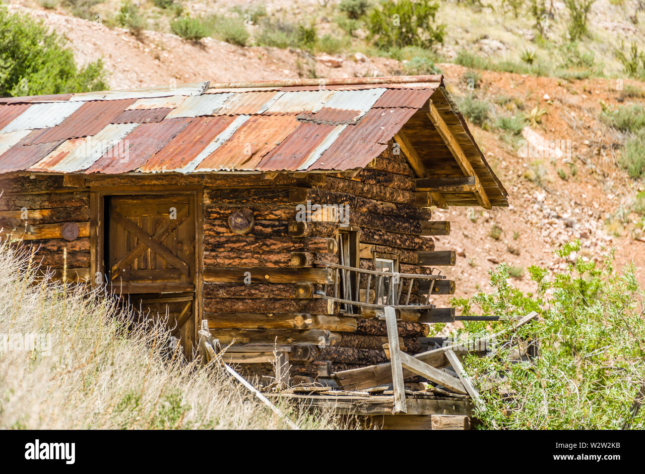 Jerome Ghost Town Log Cabin Stock Photo - Alamy