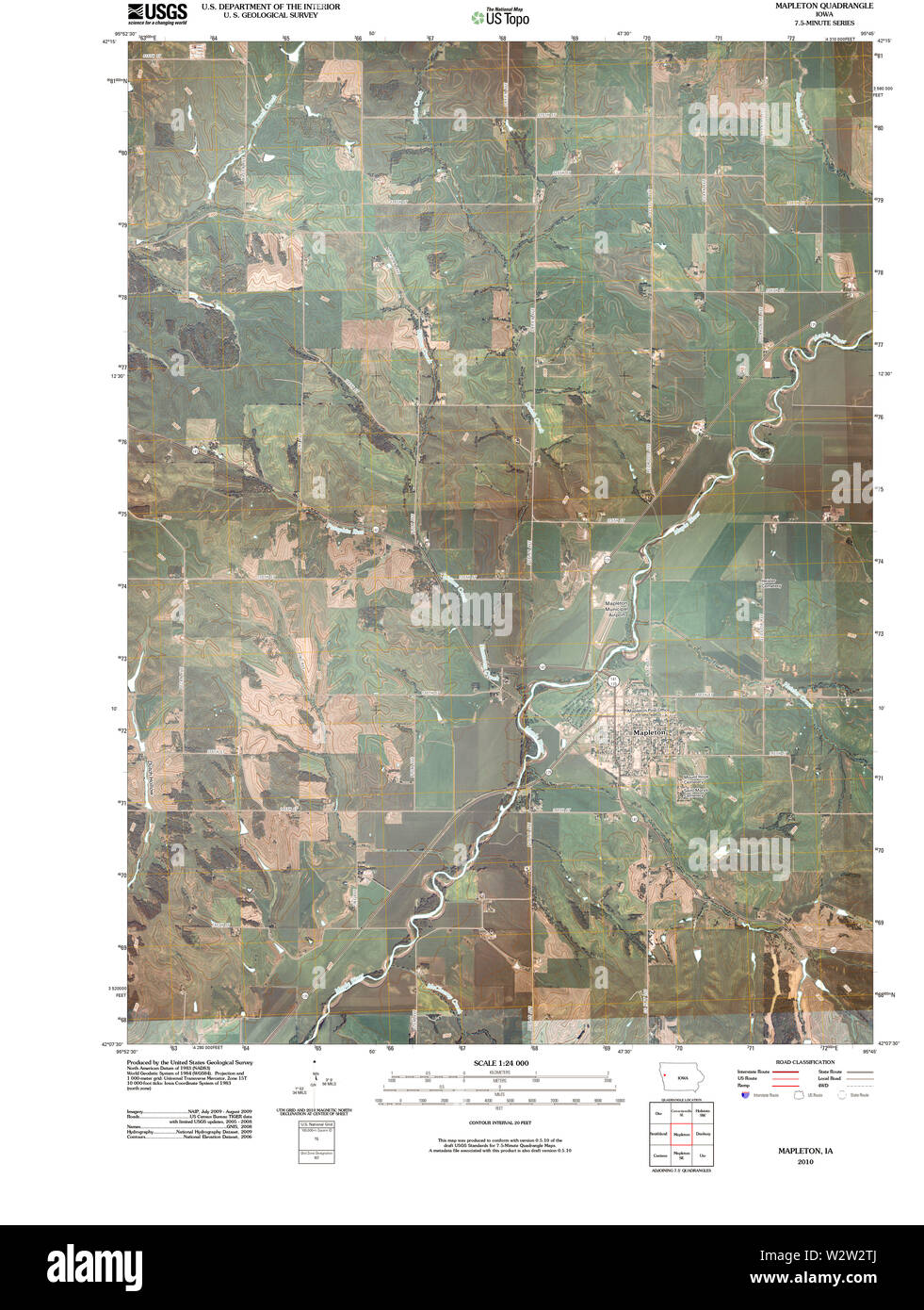 Mapleton iowa map hi-res stock photography and images - Alamy
