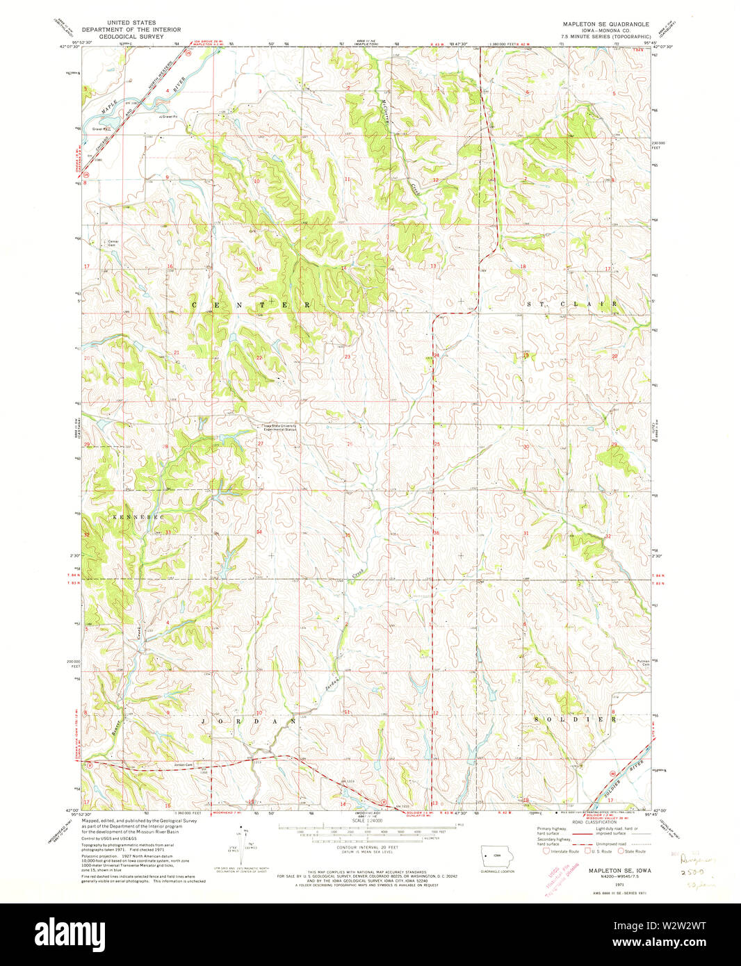 Mapleton iowa map hi-res stock photography and images - Alamy