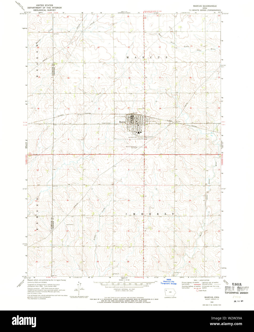 Marcus iowa map hi-res stock photography and images - Alamy