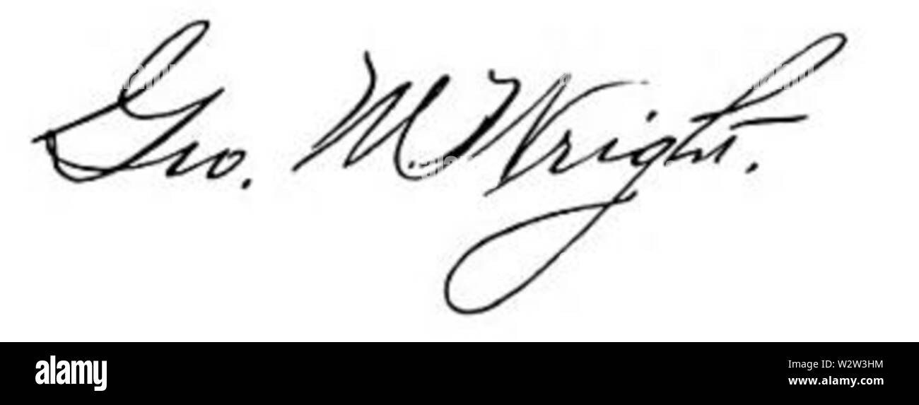 George Merrill Wright signature Stock Photo - Alamy