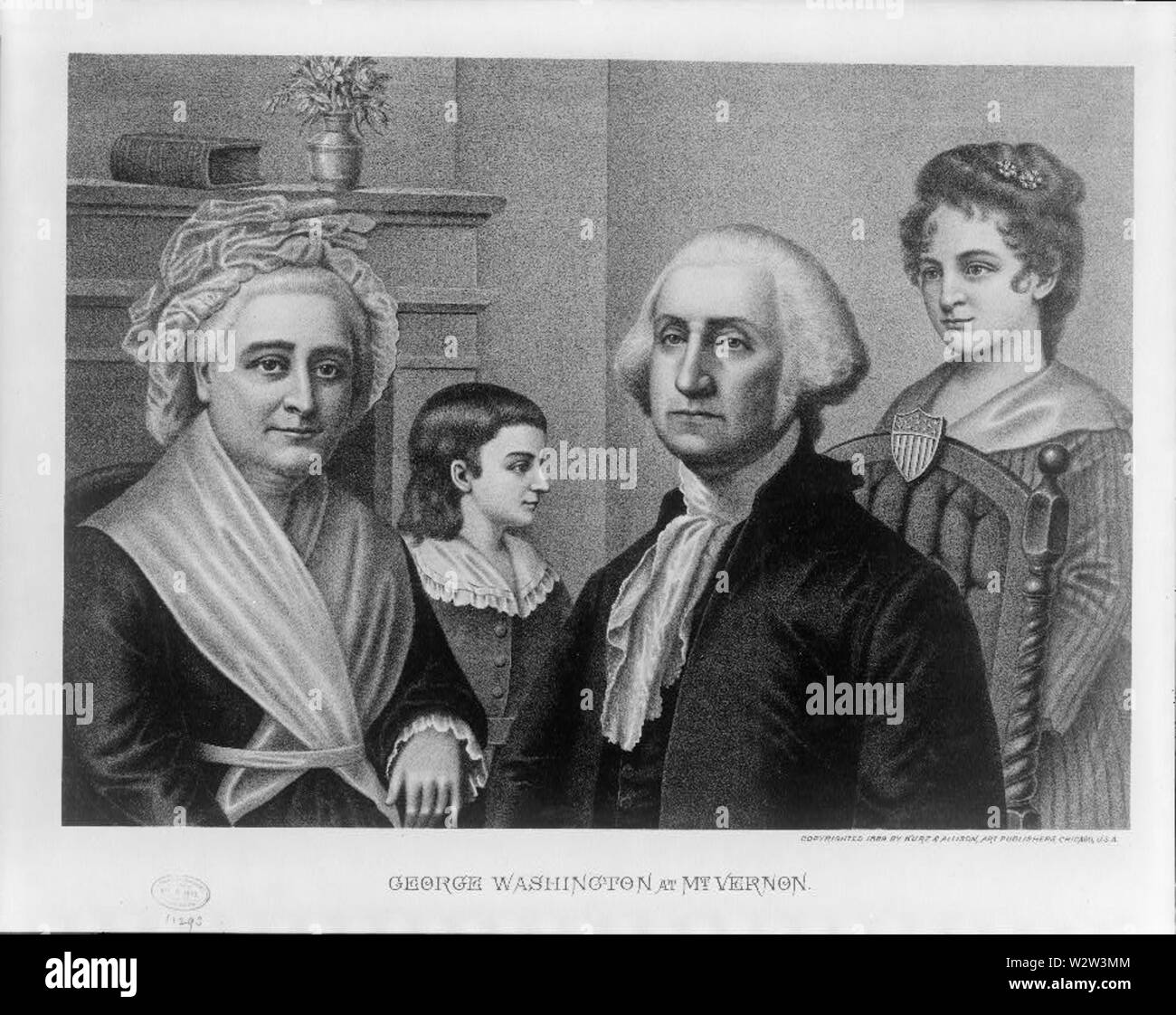 Portrait president george washington Black and White Stock Photos ...
