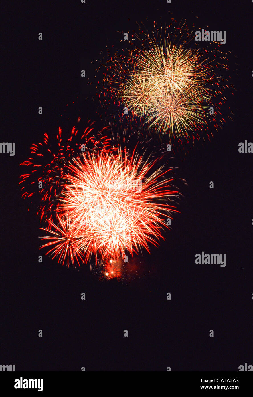 Multi colored fireworks Stock Photo - Alamy