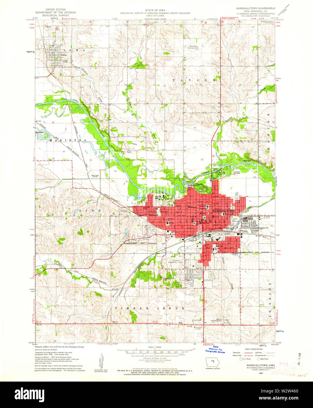 Map of marshalltown hi-res stock photography and images - Alamy