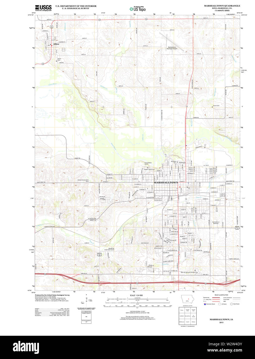 Marshalltown map hi-res stock photography and images - Alamy
