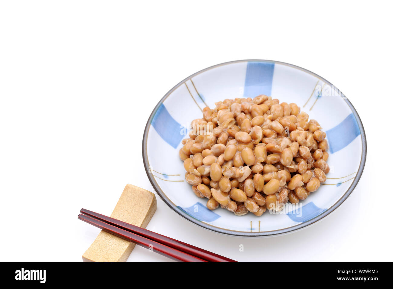 Japanes food, fermented soy bean natto on white background Stock Photo ...