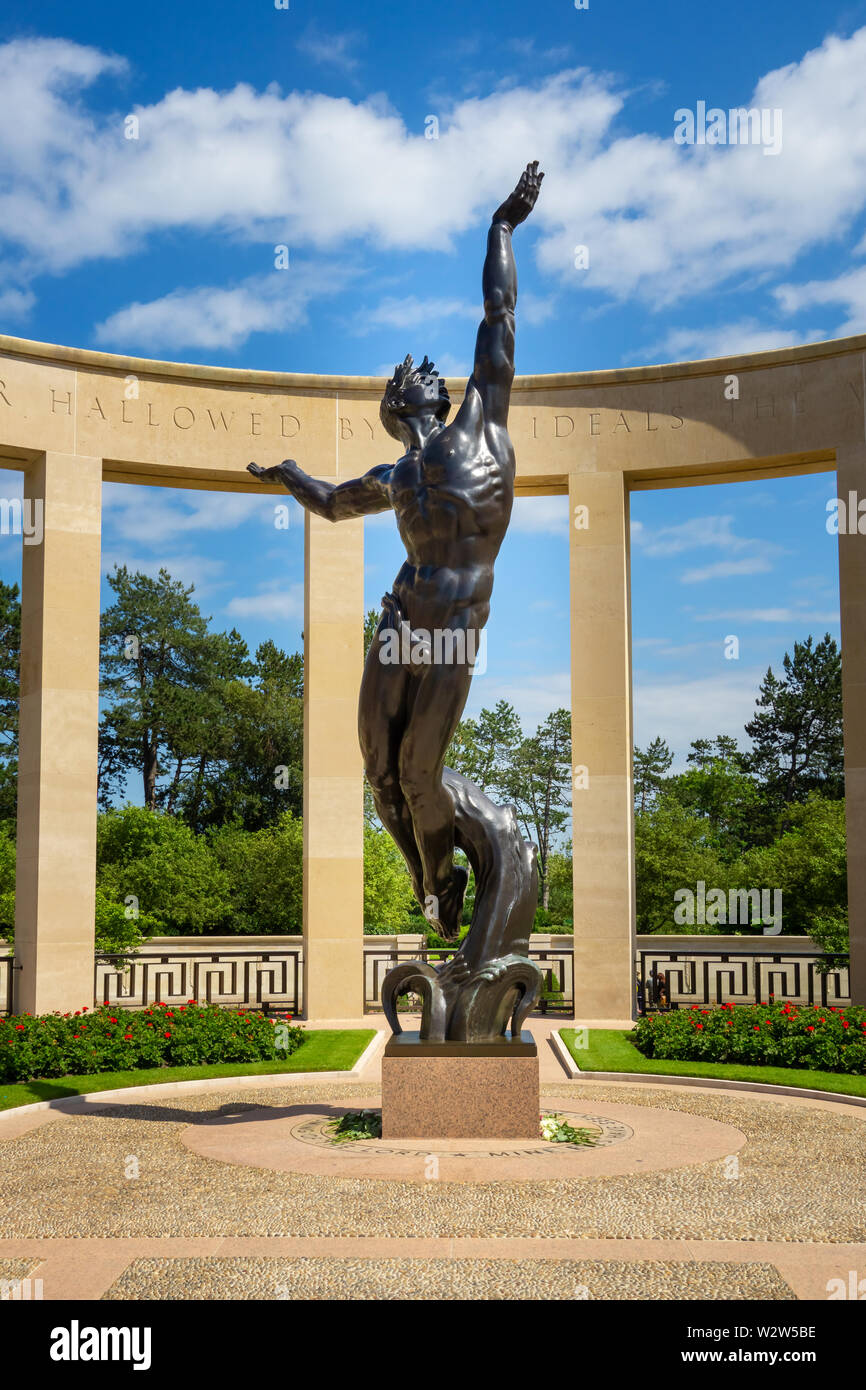 Normandy american cemetery statue hi-res stock photography and images ...