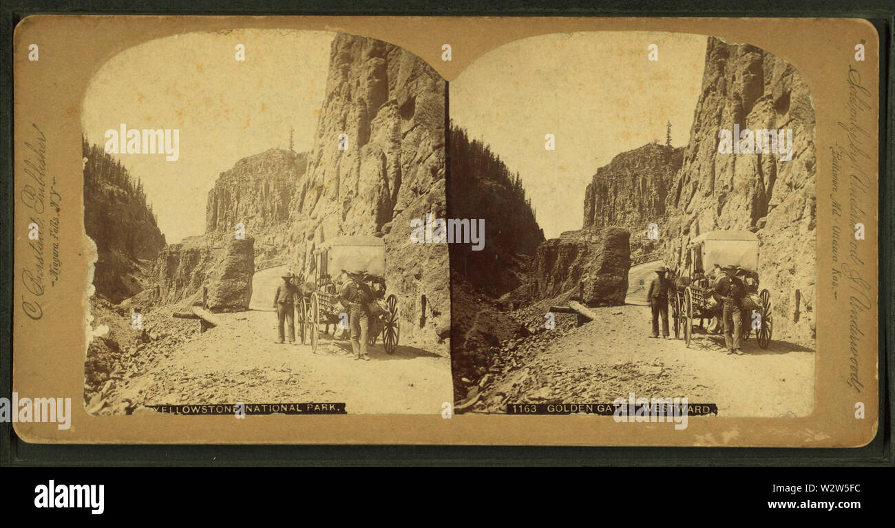 Golden Gate, westward, Yellowstone National Park, from Robert N Dennis ...