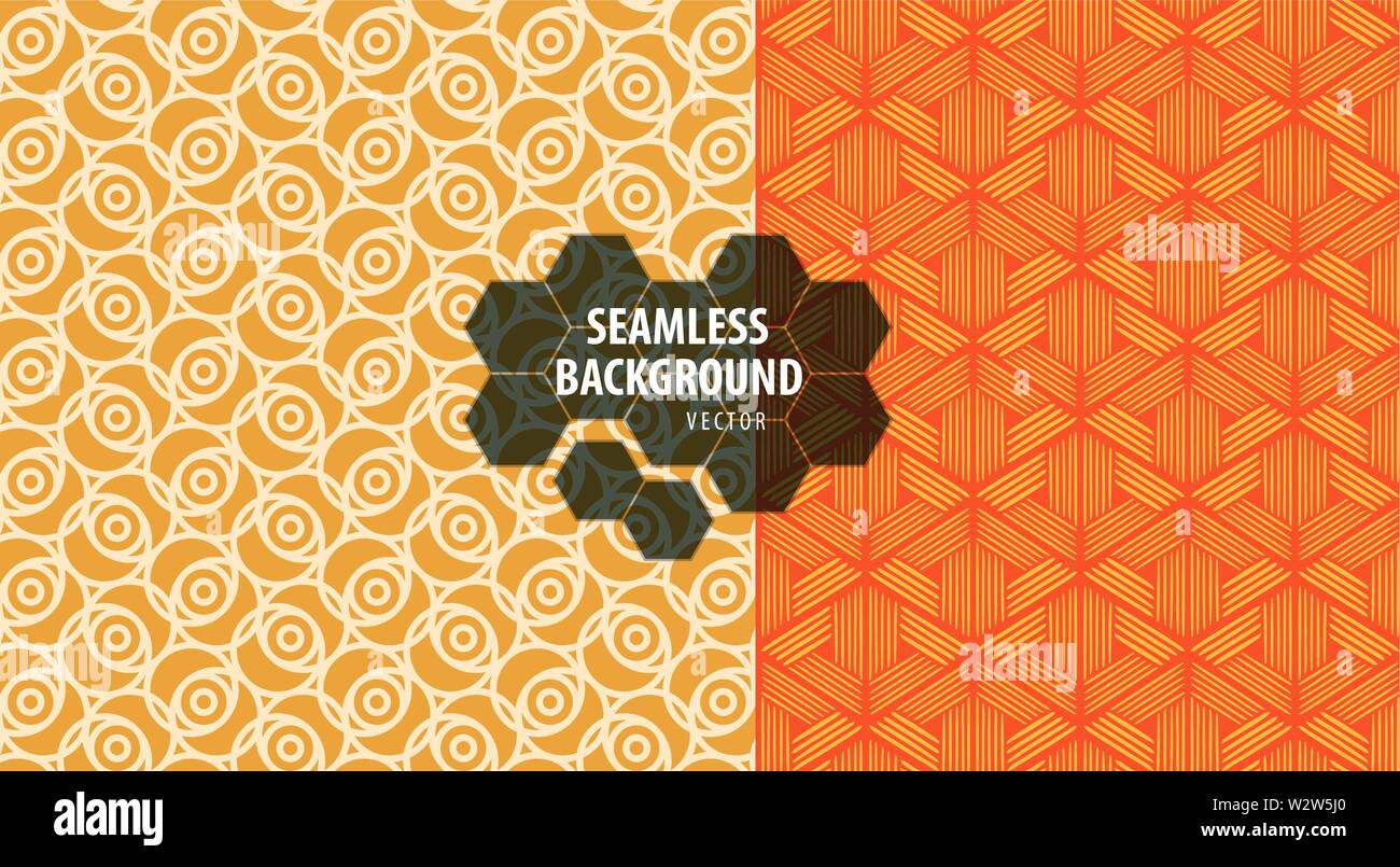 Set of seamless patterns. Abstract geometric background vector Stock ...