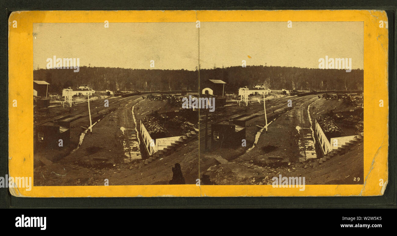 Gordon (View of small town by railroad tracks), from Robert N Dennis ...