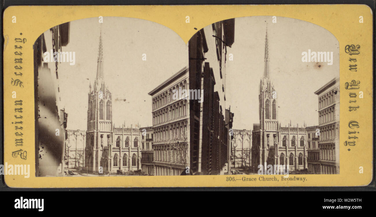 Grace Church, Broadway, from Robert N Dennis collection of stereoscopic ...
