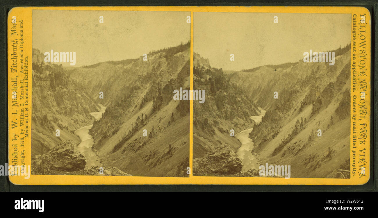 Grand Caon of Yellowstone, 12 To 1500 Ft deep, by I W Marshall Stock ...
