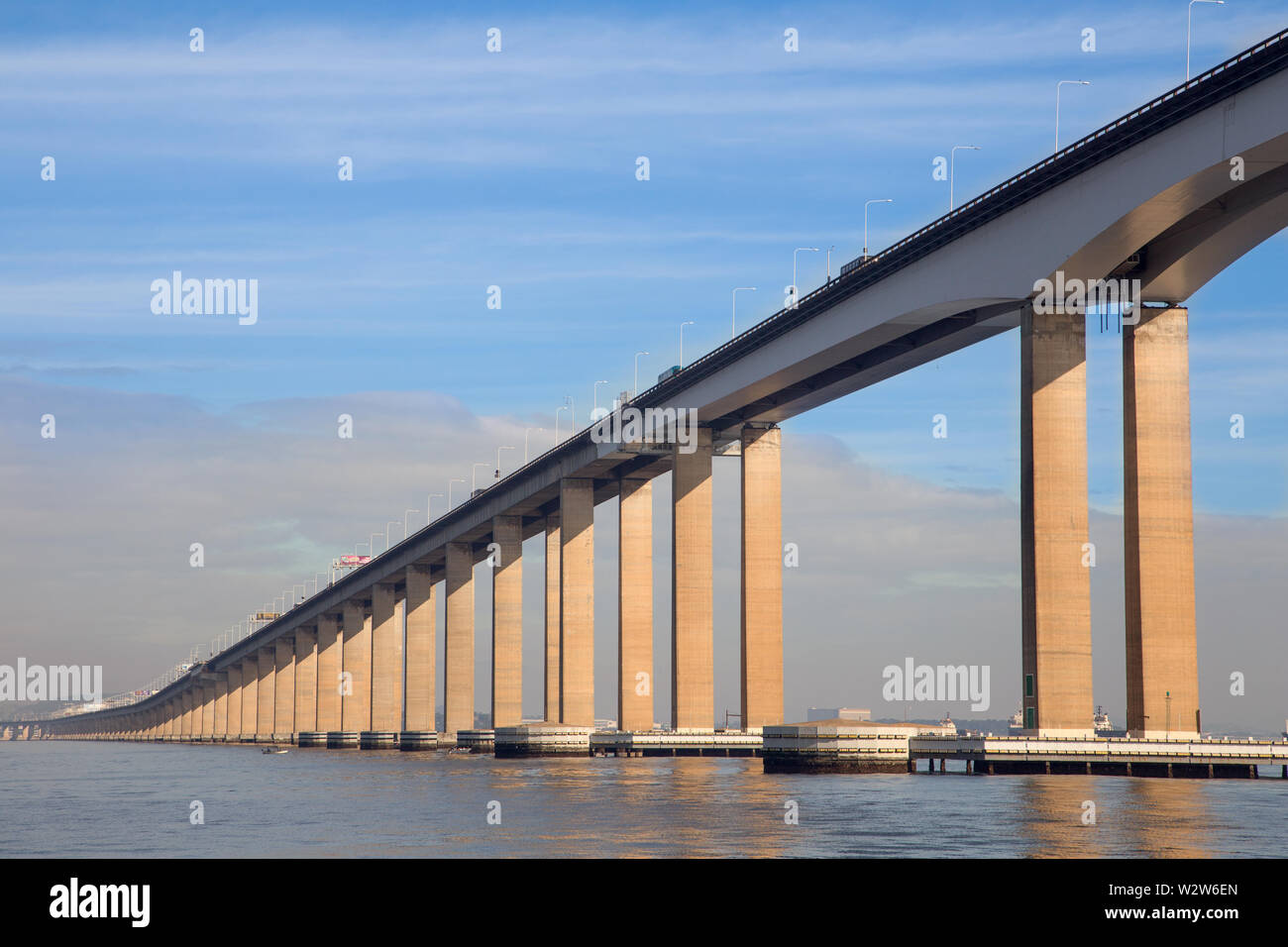 The Rio-Niterói Bridge at Guanabara Bay, Rio de Janeiro, Brazil Stock ...