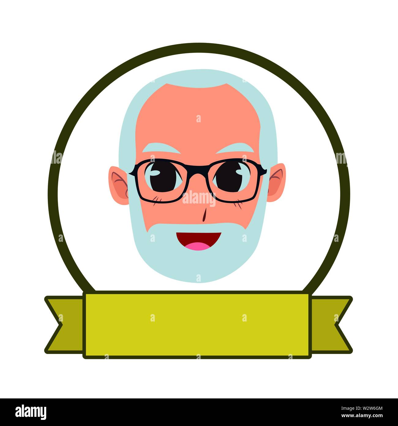 Blank face elderly Stock Vector Images - Alamy