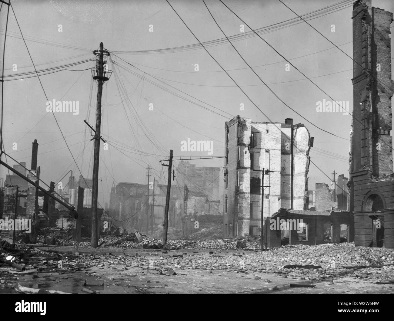 Great Baltimore Fire - Baltimore Street Stock Photo - Alamy