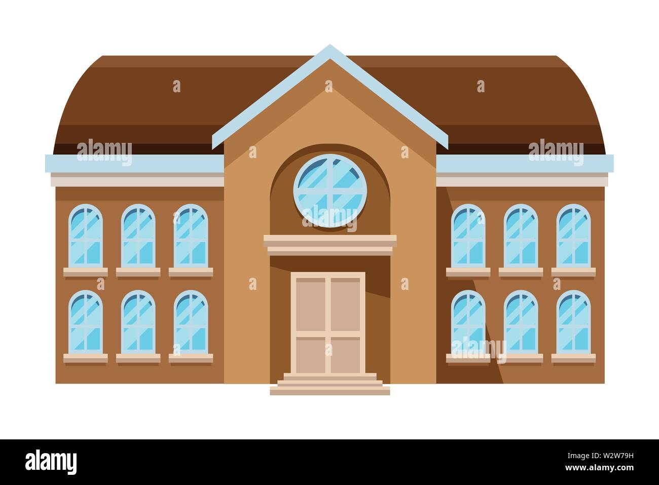 School classic building with windows Stock Vector Image & Art - Alamy