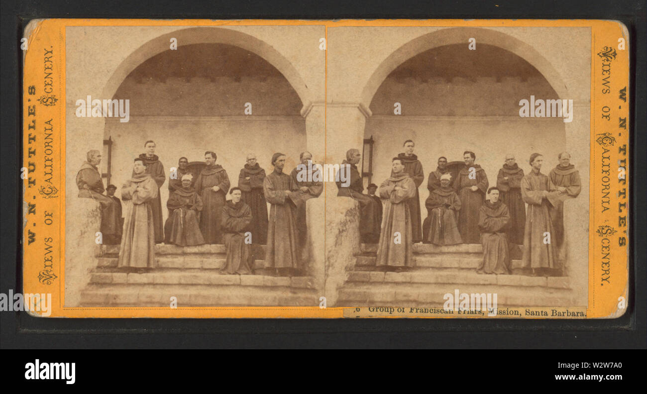 Group of Franciscan Friars, Mission, Santa Barbara, from Robert N ...