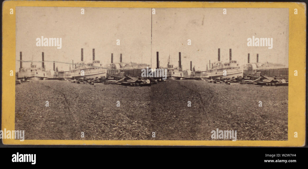 Group of steamboats lying at Simonson's ship yard, foot of 12th street ...