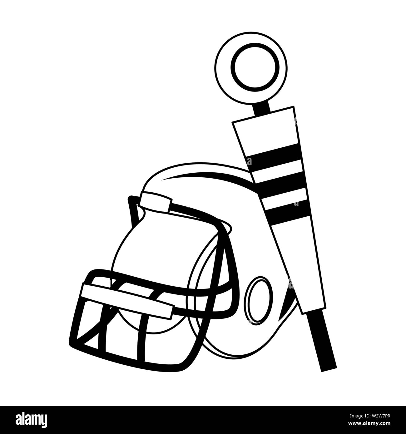 american football sport game cartoon in black and white Stock Vector ...