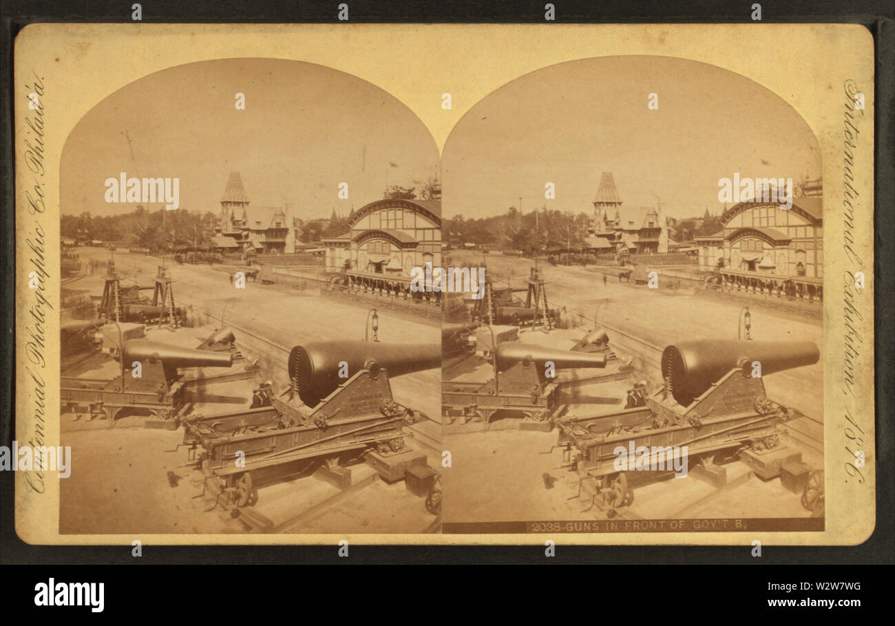 Guns in front of Government building, by Centennial Photographic Co ...