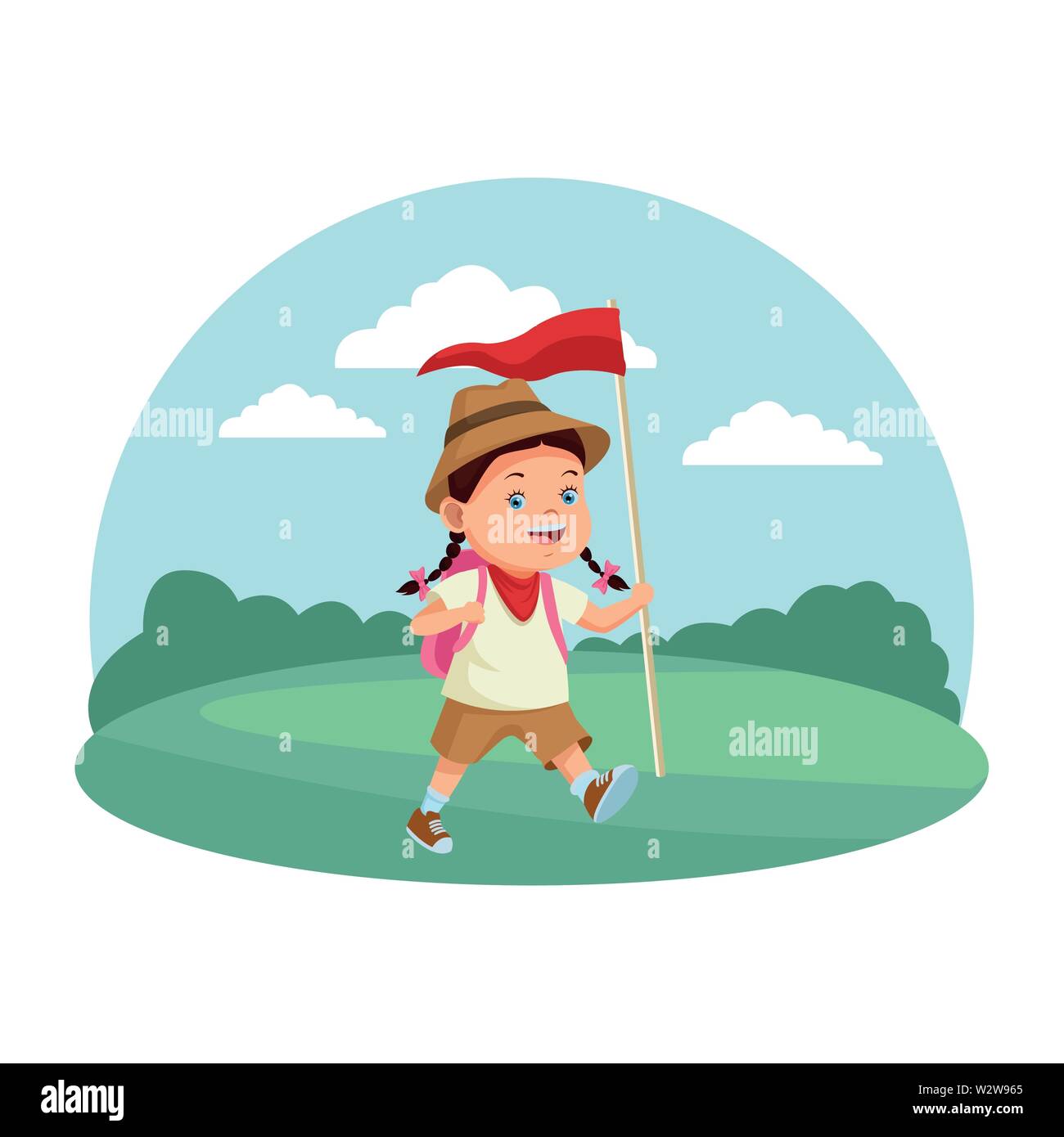 Kids and summer camp cartoons Stock Vector Image & Art - Alamy