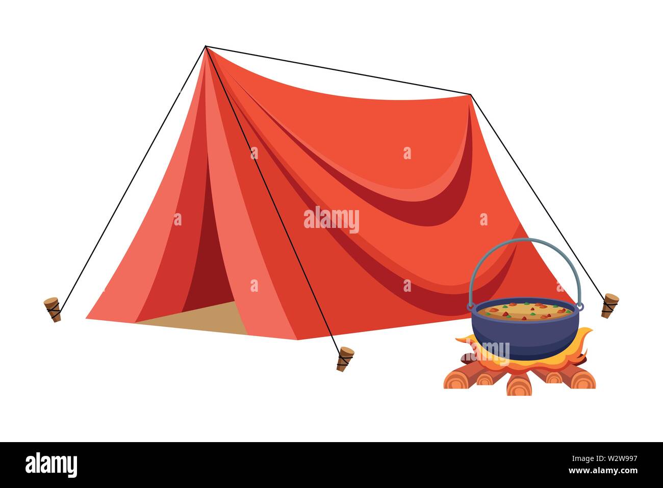 Outdoor life cooking Stock Vector Images - Alamy