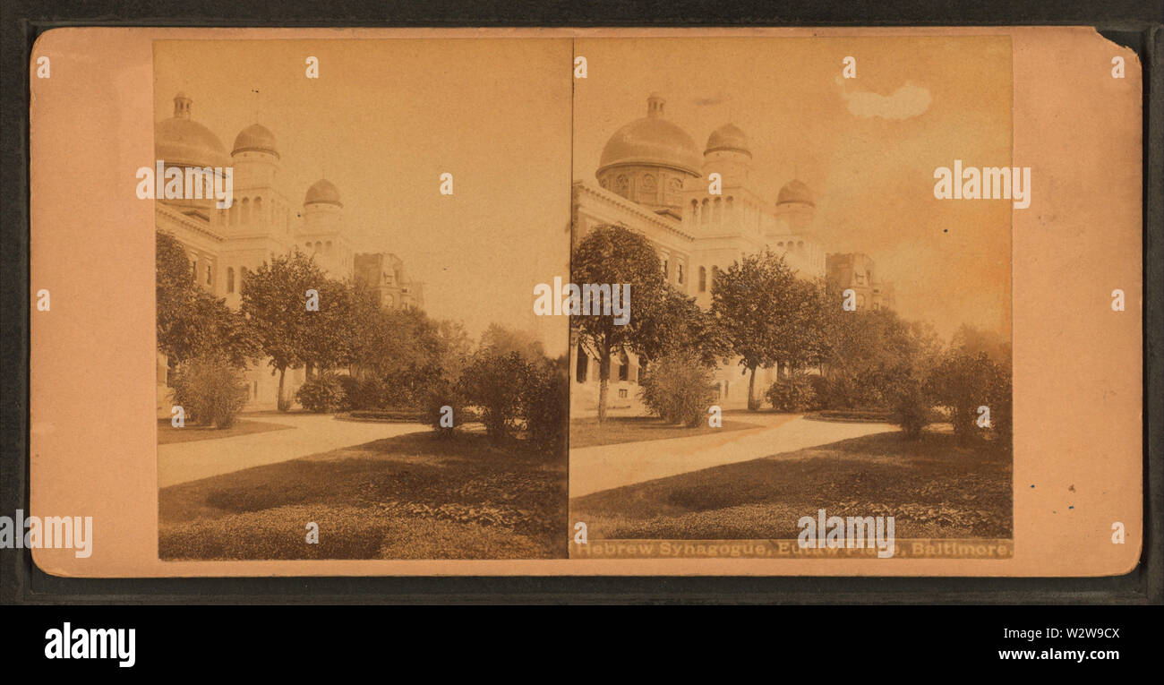 Hebrew Synagogue Eutaw Place, Baltimore, from Robert N Dennis ...