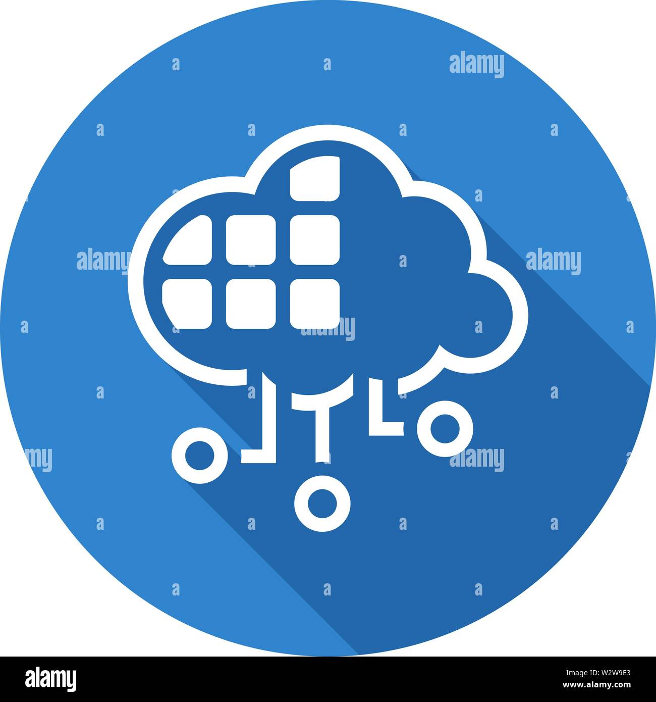 Simple Cloud Services Vector Line Icon with service board Stock Vector ...