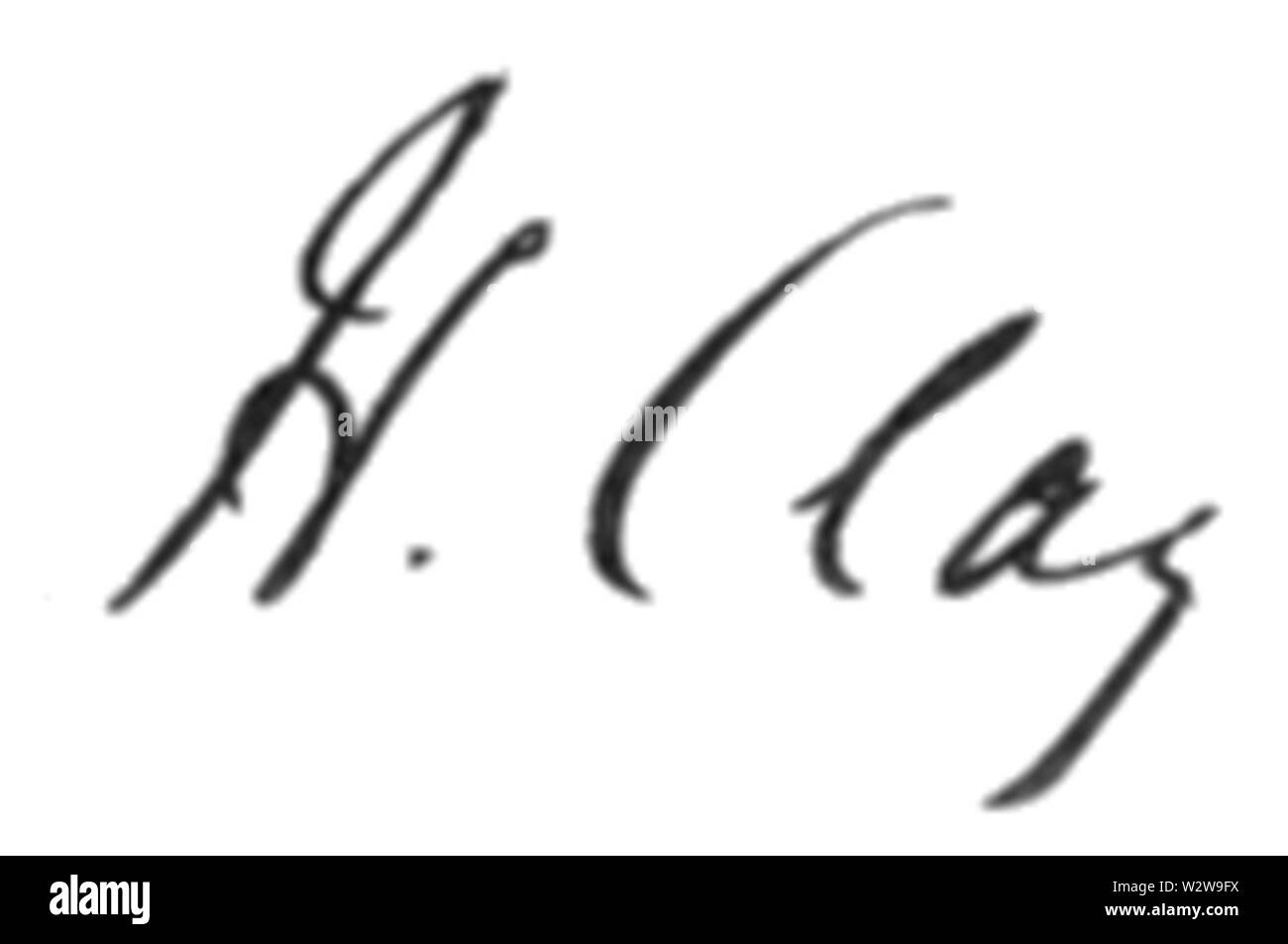 Henry Clay signature Stock Photo - Alamy