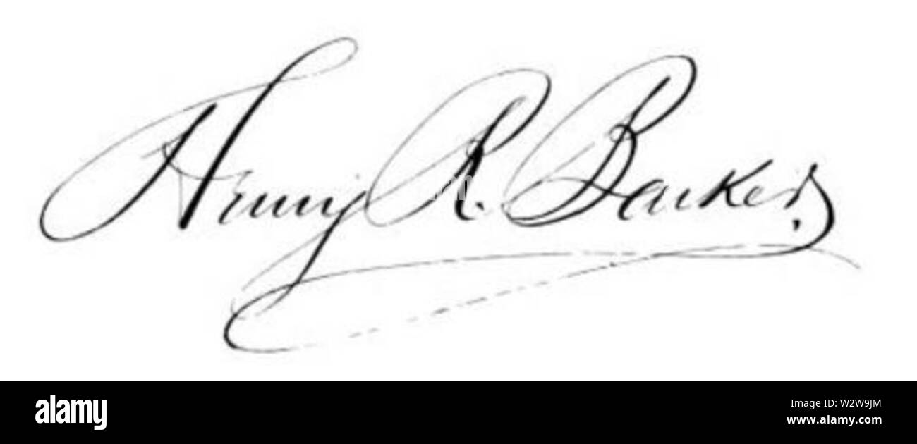 Henry Rodman Barker signature Stock Photo - Alamy