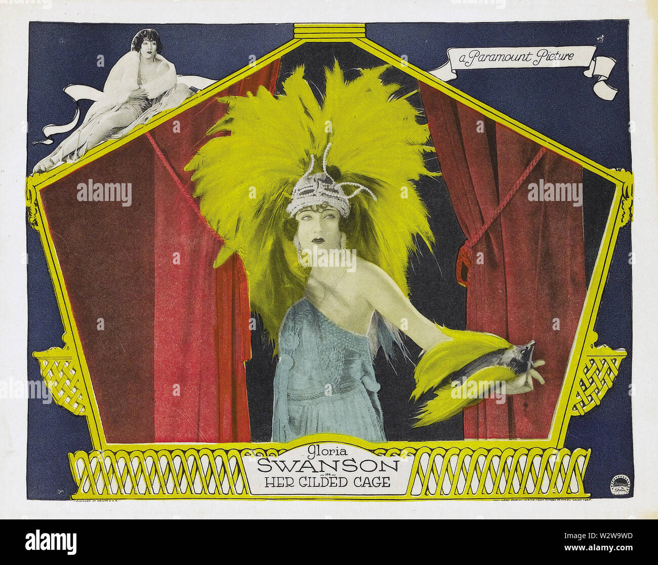Lobby card for Her Gilded Cage Stock Photo - Alamy