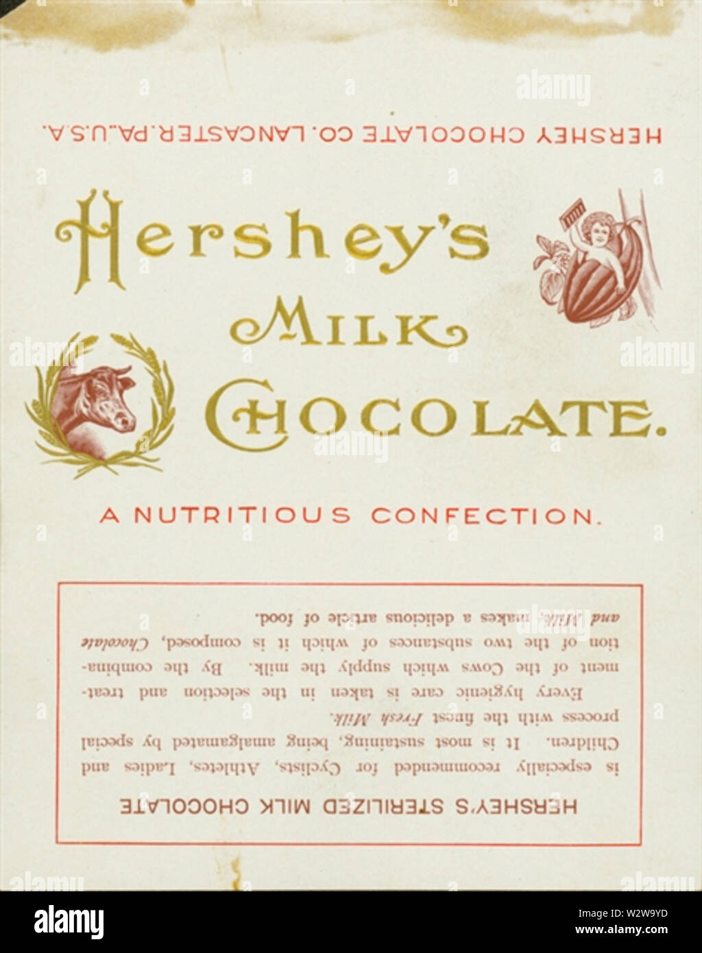 Hershey's Milk Chocolate wrapper (1900-1903 Stock Photo - Alamy
