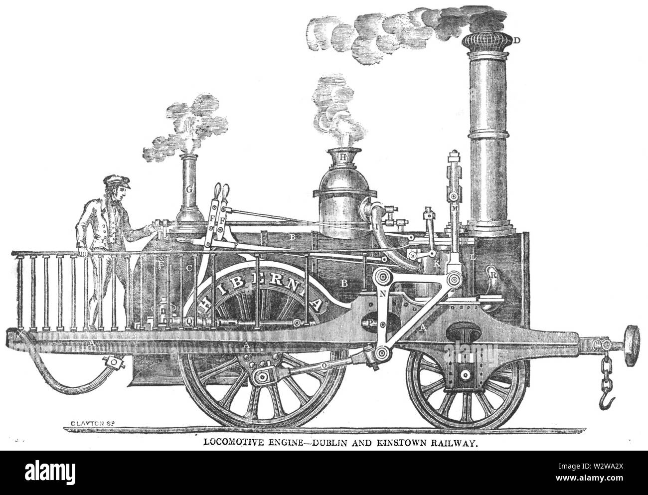 Historical steam locomotive engine Cut Out Stock Images & Pictures - Alamy