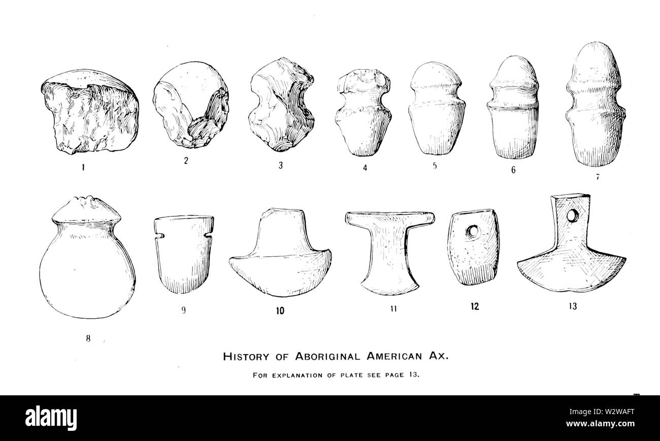 History of Inventions USNM 14 Aboriginal American Ax Stock Photo - Alamy