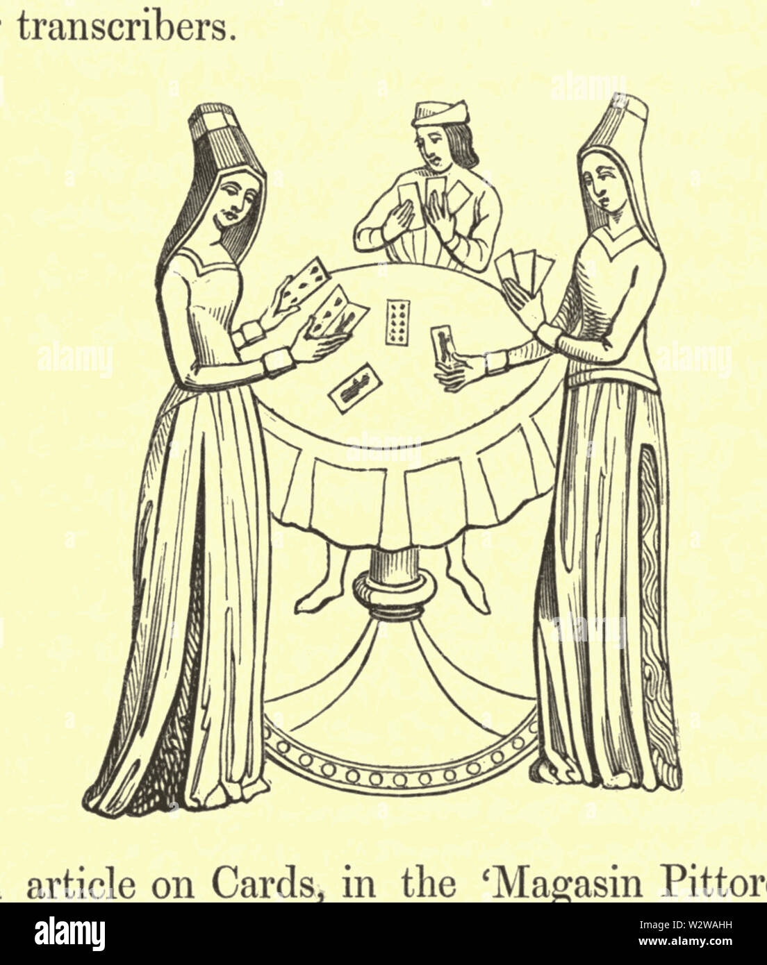 History of Playing Cards (1848) 06 Stock Photo - Alamy