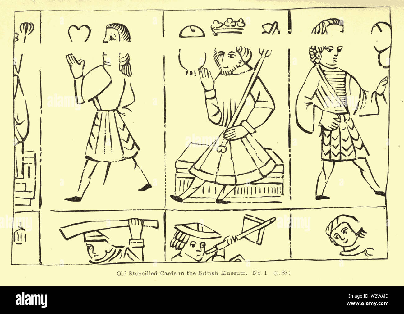 History of Playing Cards (1848) 07 Stock Photo - Alamy