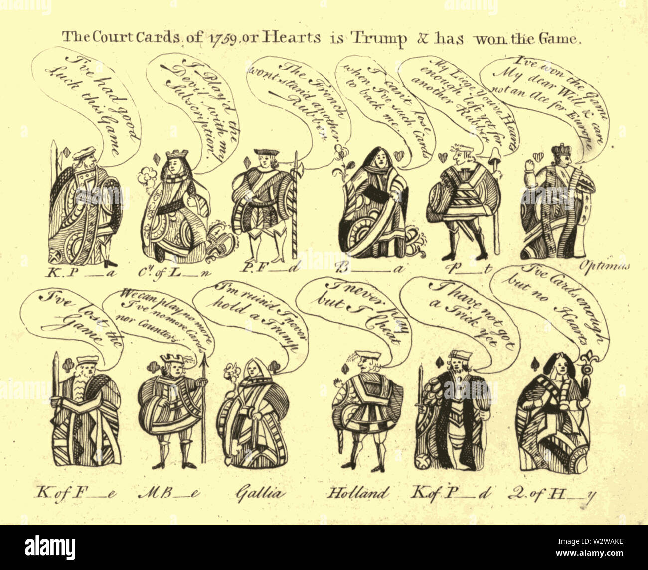 History of Playing Cards (1848) 14 Stock Photo - Alamy
