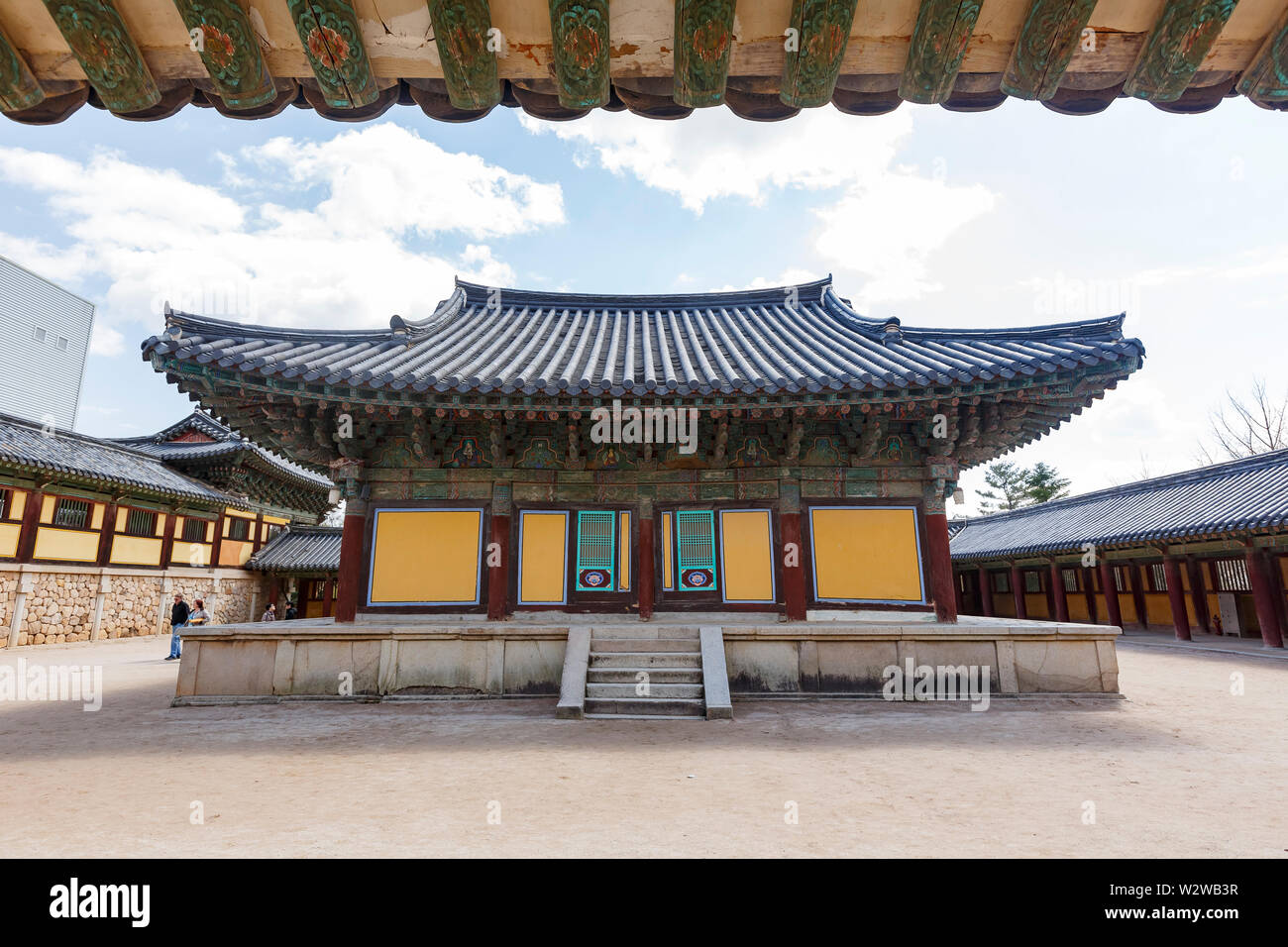 Busan, APR 4: Beautiful traditional building inside the famous Bulguksa ...