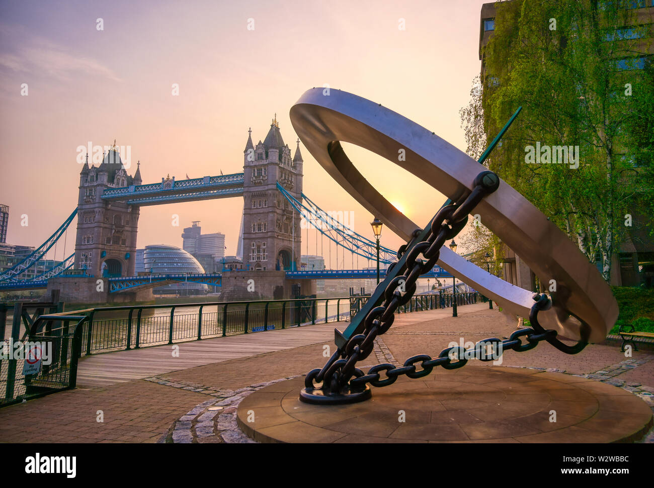 London, United Kingdom - April 17, 2019 : View of Tower Bridge on the ...