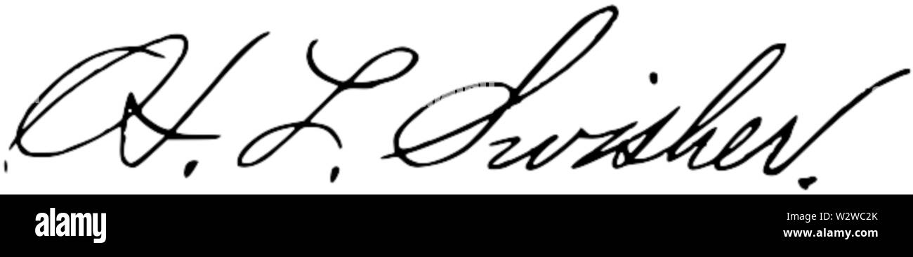 Howard Llewellyn Swisher Signature 1899-cropped Stock Photo - Alamy