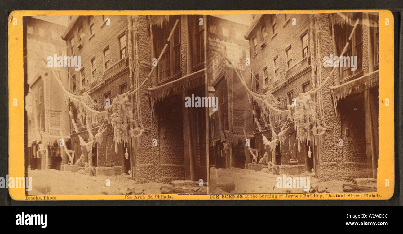 Ice scenes at the burning of Jayne's building, Chestnut Street ...